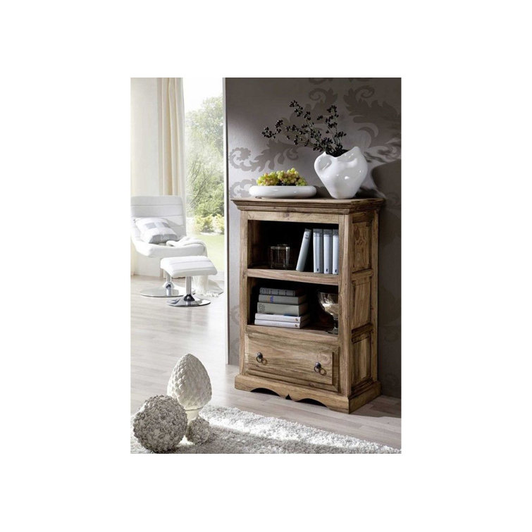 Massivmoebel24 Leeds 100cm H x 70cm W Solid Wood Barrister Bookcase | Wayfair.co.uk